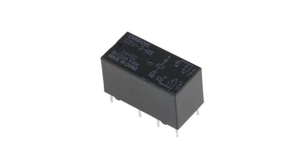 G5V-2-H1 DC24 | Omron Electronic Components PCB Mount Signal Relay, 24V dc Coil, 1A Switching ...
